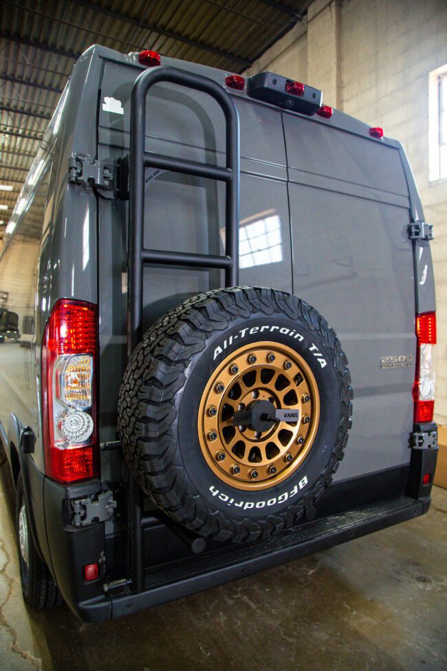 Rover Vans Rear Door Ladder & Tire Carrier for Ram Promaster Vans
