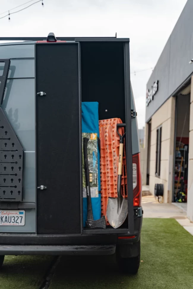 Sandy Vans Boost Box Universal Camper Van Rear Door Cargo/Ski Box