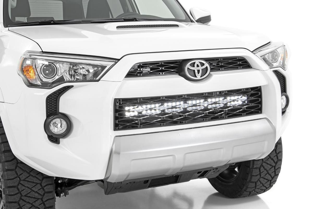 Rough Country LED Light Kit Bumper Mount 30" Black Dual Row for Toyota ...